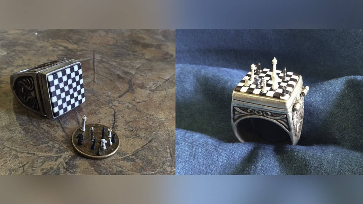 Amazing Miniature Chess Ring | Steampunk Tendencies